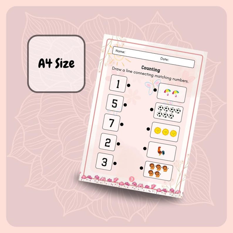 Your Kids Activity Book (number Busy Book) Mathematics, - Etsy