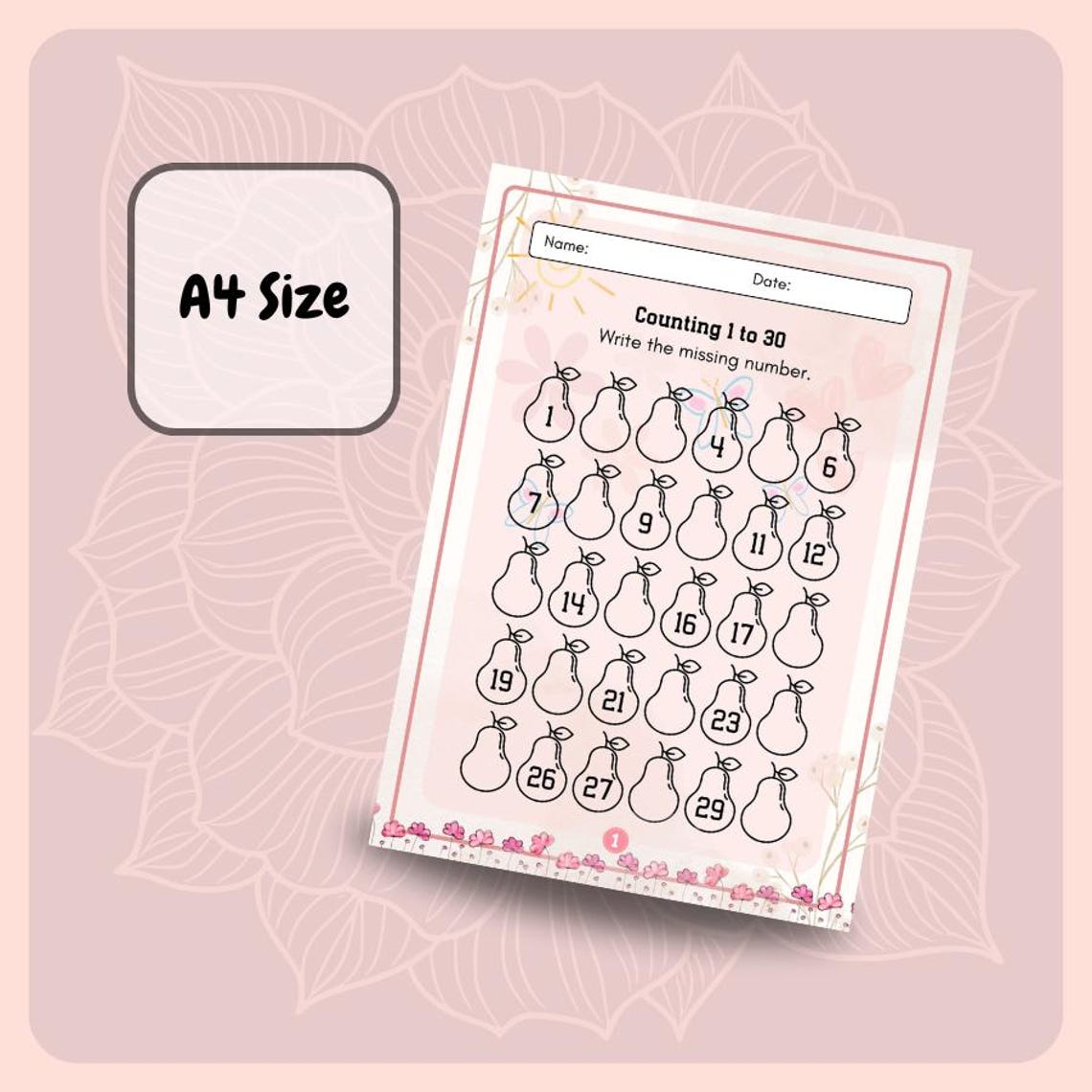 Your Kids Activity Book (number Busy Book) Mathematics, - Etsy