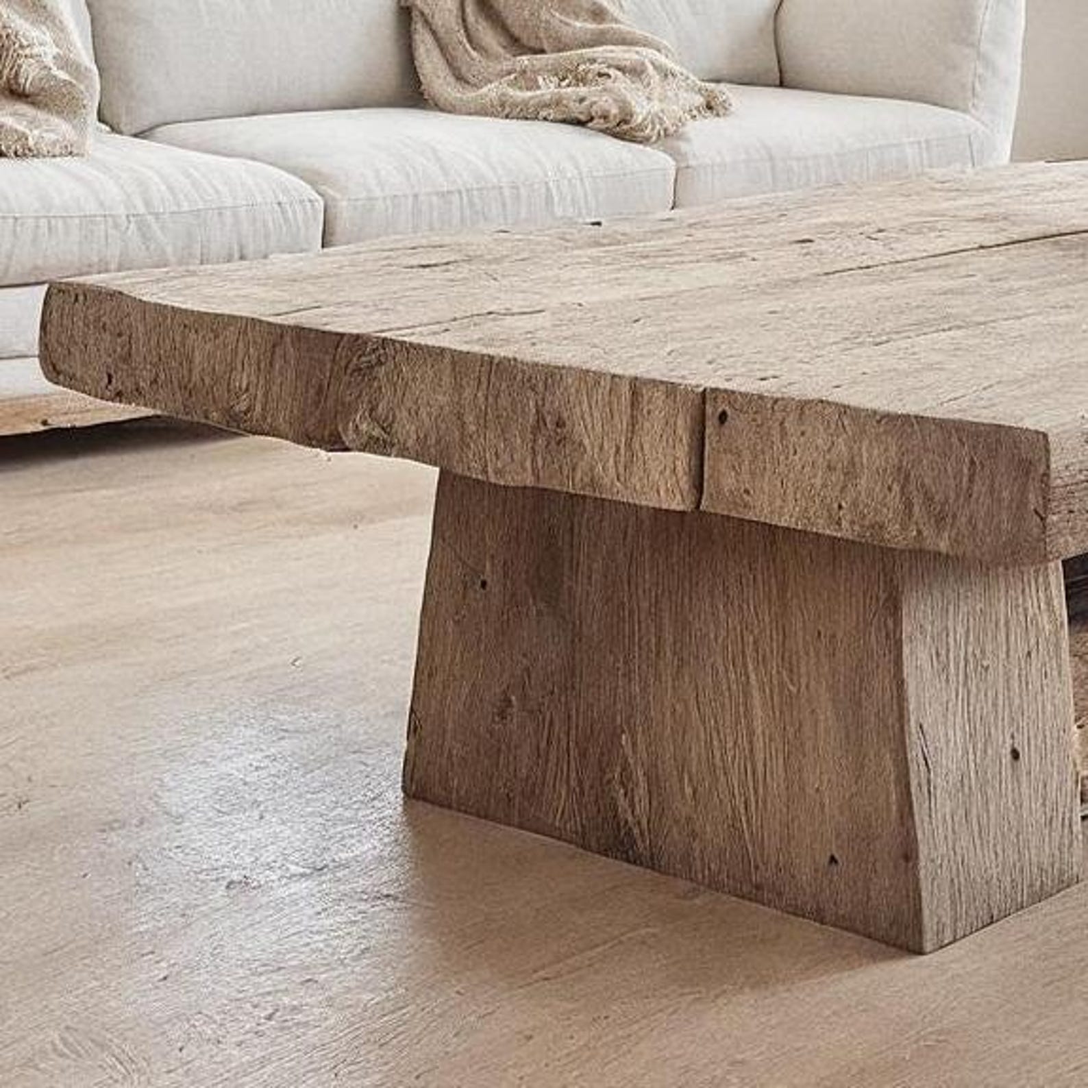 Rustic Wooden Coffee Table – Custom Handmade Farmhouse Style, Solid ...