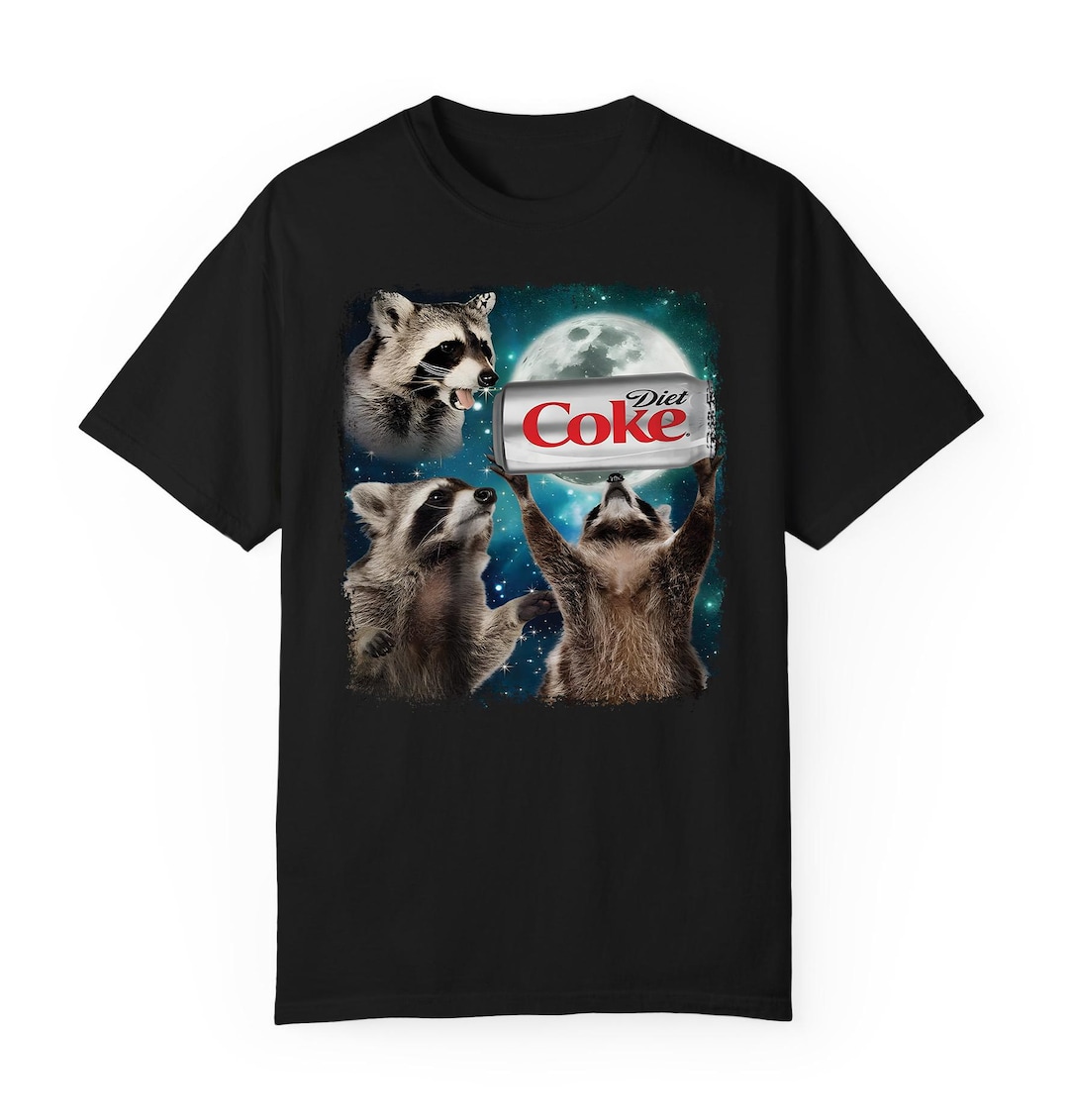 Three Raccoons Diet Coke Vintage Graphic Unisex T-shirts, Funny Meme ...