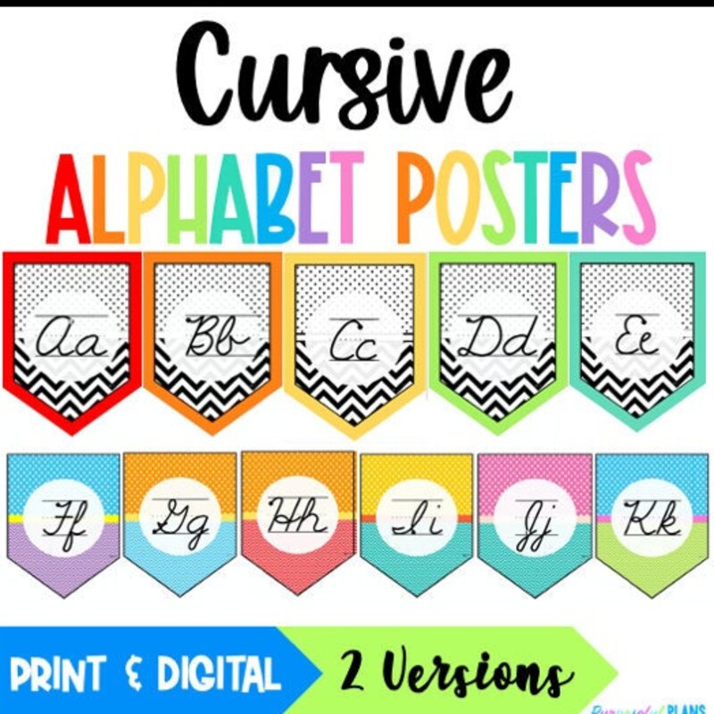 Cursive Alphabet - Etsy
