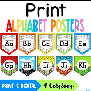Editable Superhero Print Alphabet Poster Cards - Classroom Decor Wall ...