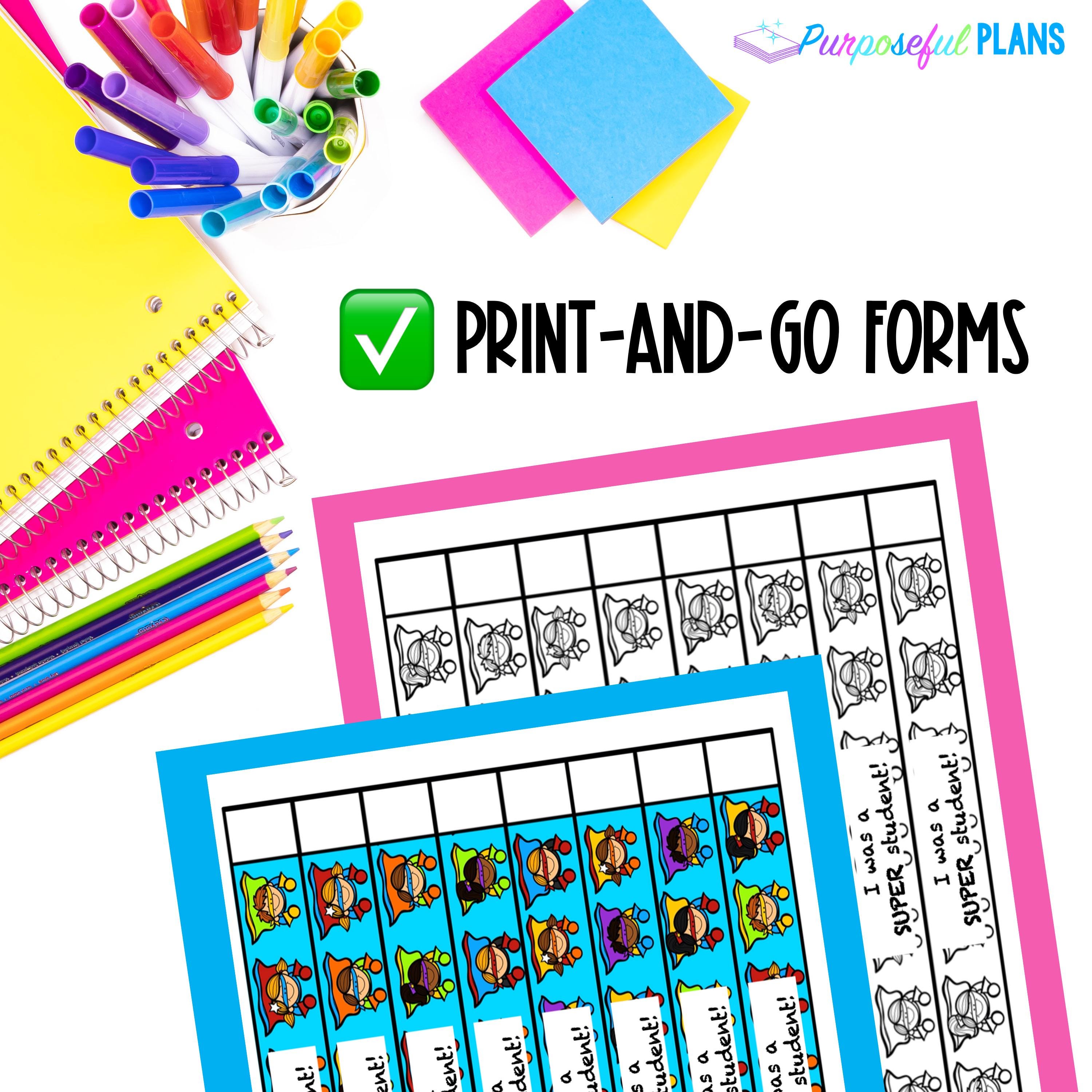 EDITABLE Positive Incentive Behavior Brag Bracelets for Students ...