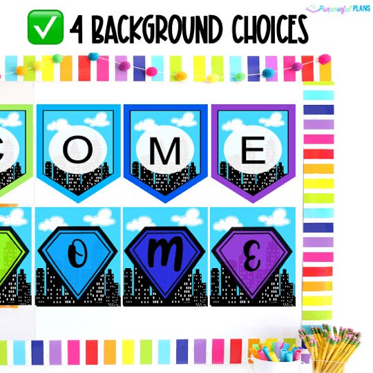 Editable Superhero Welcome Banner: Classroom Decor (printable PDF & PPT ...