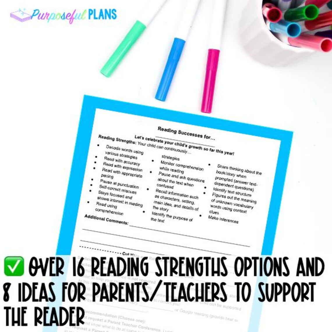 Editable Reading Conference Forms - Recording Sheet - Printable Notes ...