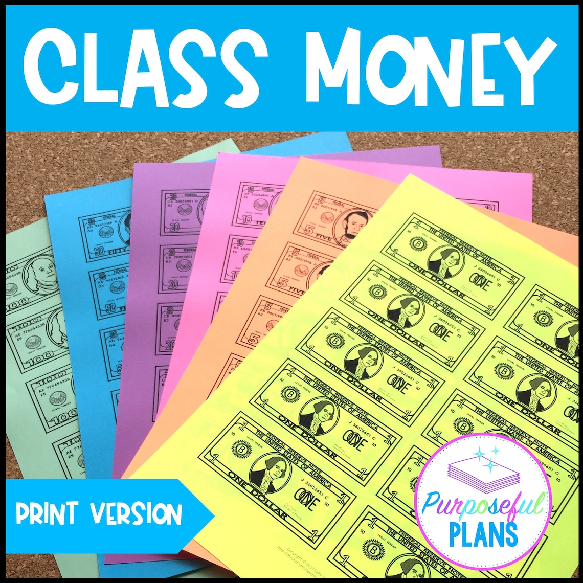 Class Money Currency - Class Cash - Classroom Economy Reward ...