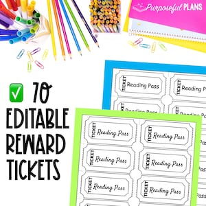 EDITABLE Reward Coupons - Incentive Tickets for Positive Classroom ...