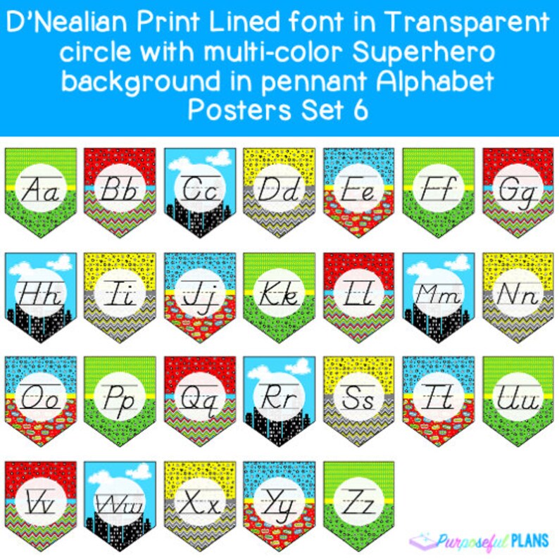 Editable Superhero Print Alphabet Poster Cards - Classroom Decor Wall ...