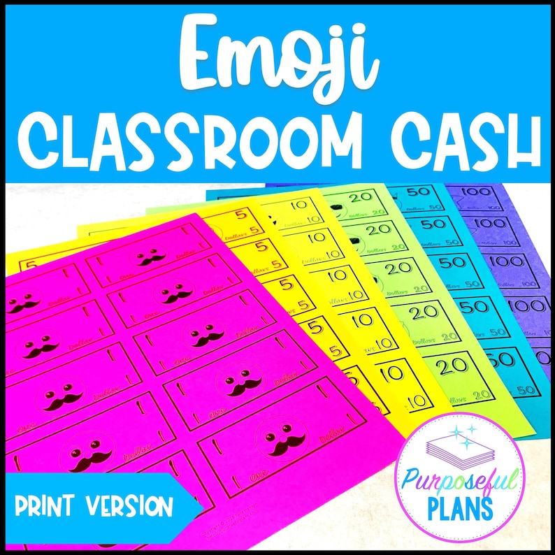 Emoji Class Money - Currency Cash - Classroom Economy Reward ...
