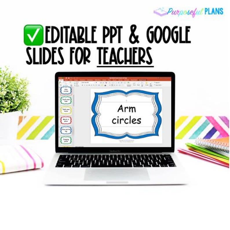 EDITABLE Brain Break Movement Activity Cards - Classroom Management ...