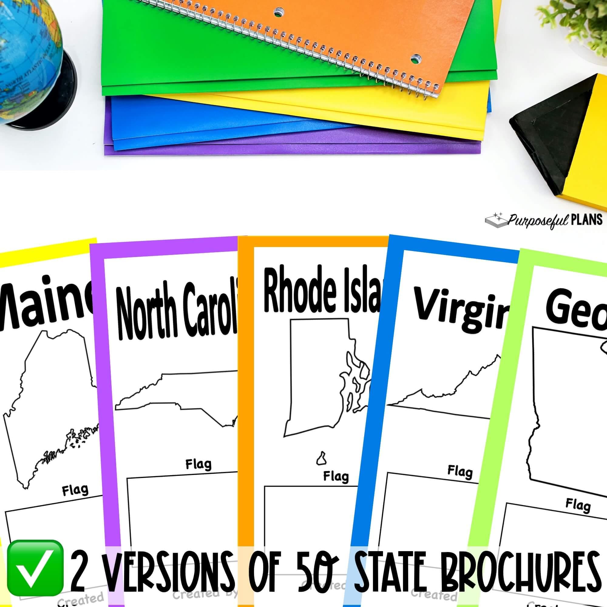EDITABLE State Travel Brochures Research Project -checklists & Rubrics ...