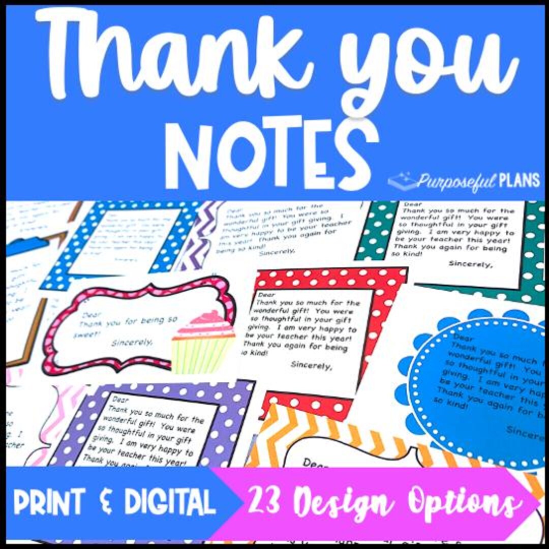 Editable Teacher Appreciation Thank You Note Holiday Card From Teacher ...