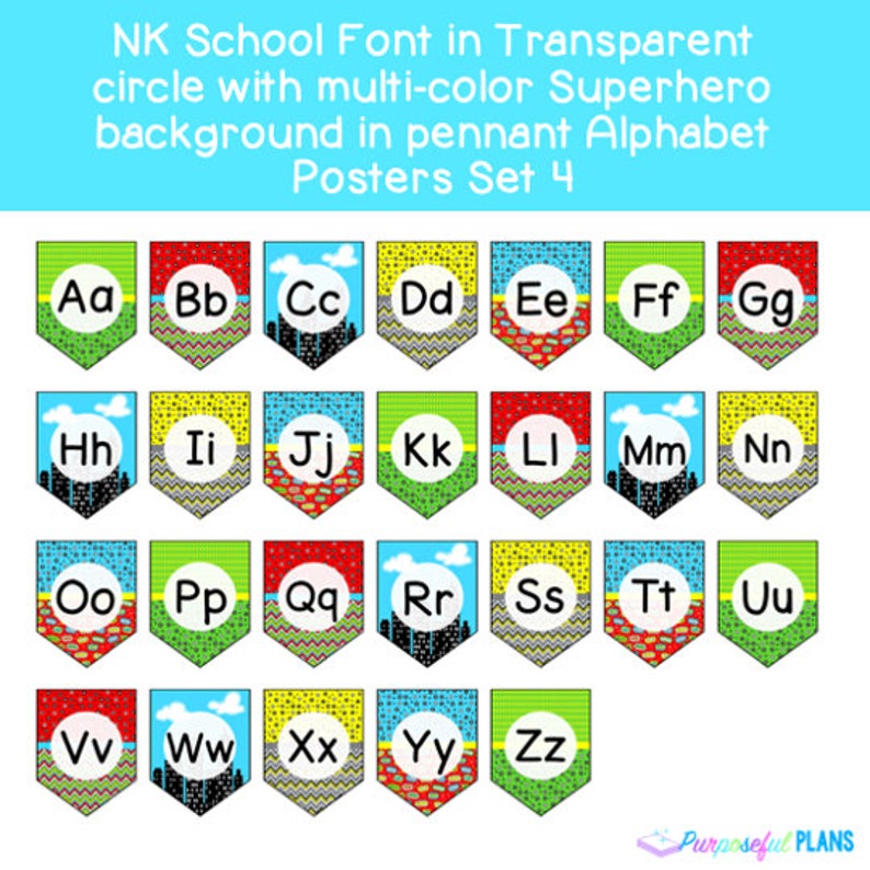 Editable Superhero Print Alphabet Poster Cards - Classroom Decor Wall ...