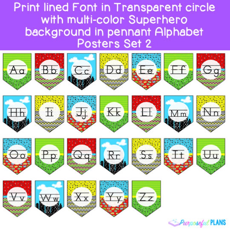 Editable Superhero Print Alphabet Poster Cards - Classroom Decor Wall ...