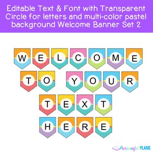 Editable Polka Dot Chevron Welcome Banner - Printable Bunting Letters ...