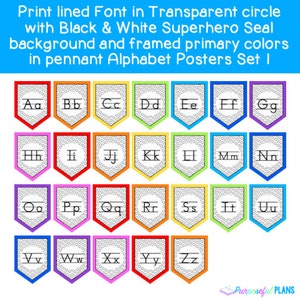 Editable Superhero Print Alphabet Poster Cards - Classroom Decor Wall ...