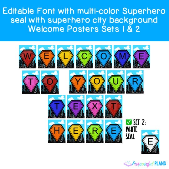 Editable Superhero Welcome Banner: Classroom Decor (printable PDF & PPT ...