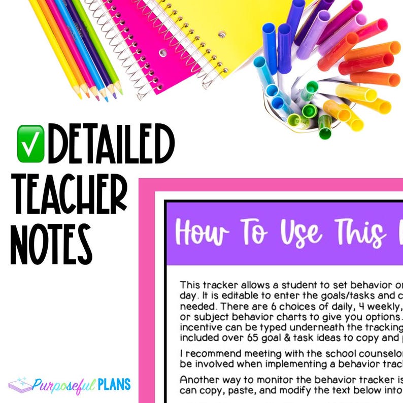 Editable Student Behavior Charts: Classroom Management (digital ...