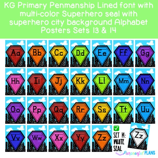 Editable Superhero City Print Alphabet Poster Cards - Classroom Decor ...