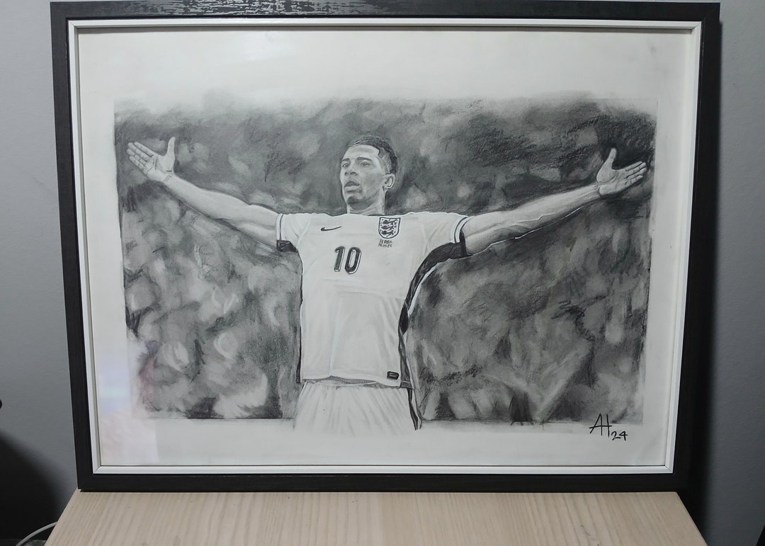 Jude BELLINGHAM Sketch ORIGINAL with Frame - Etsy