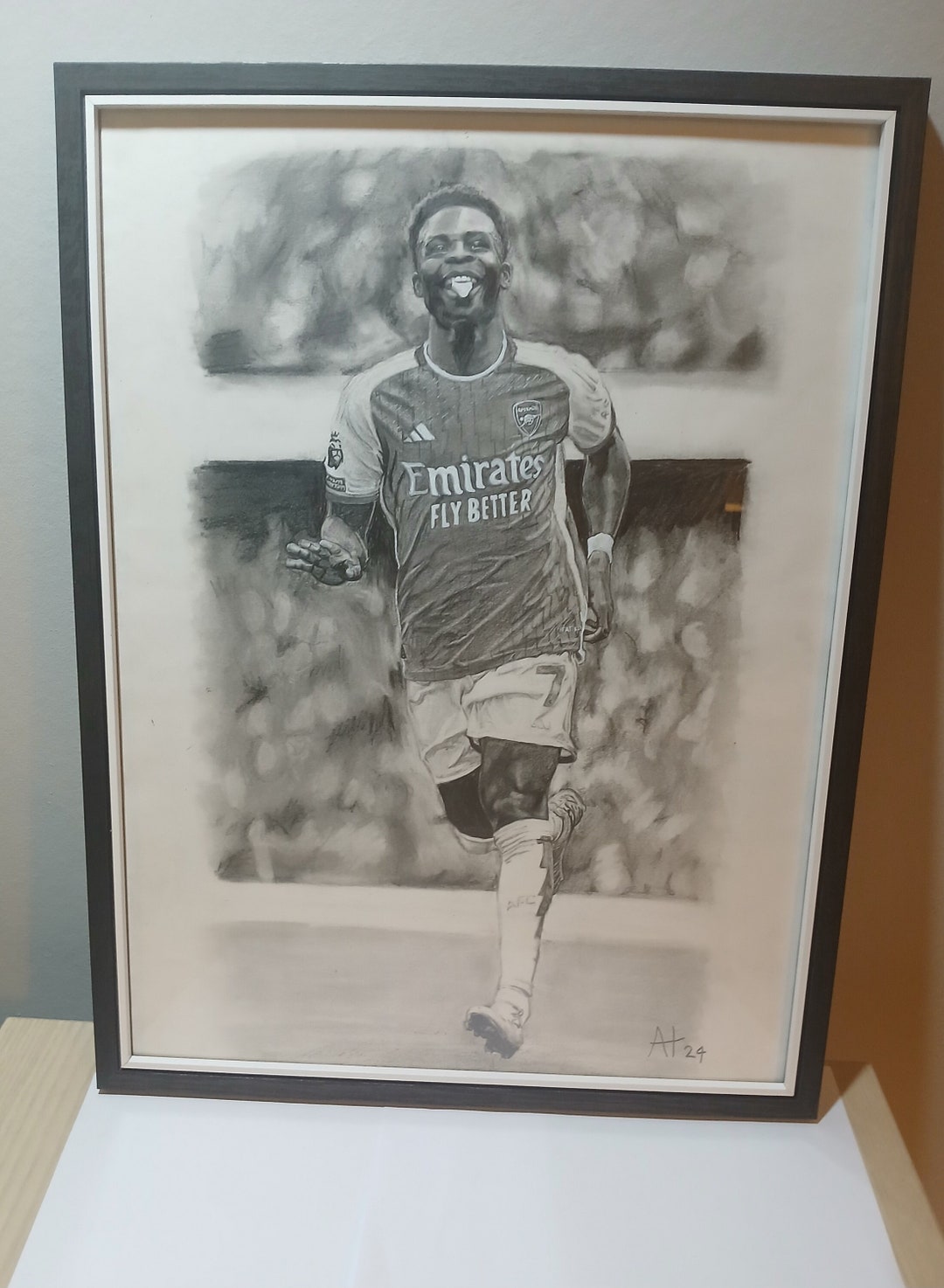 Bukayo SAKA A3 Drawing ORIGINAL - Etsy