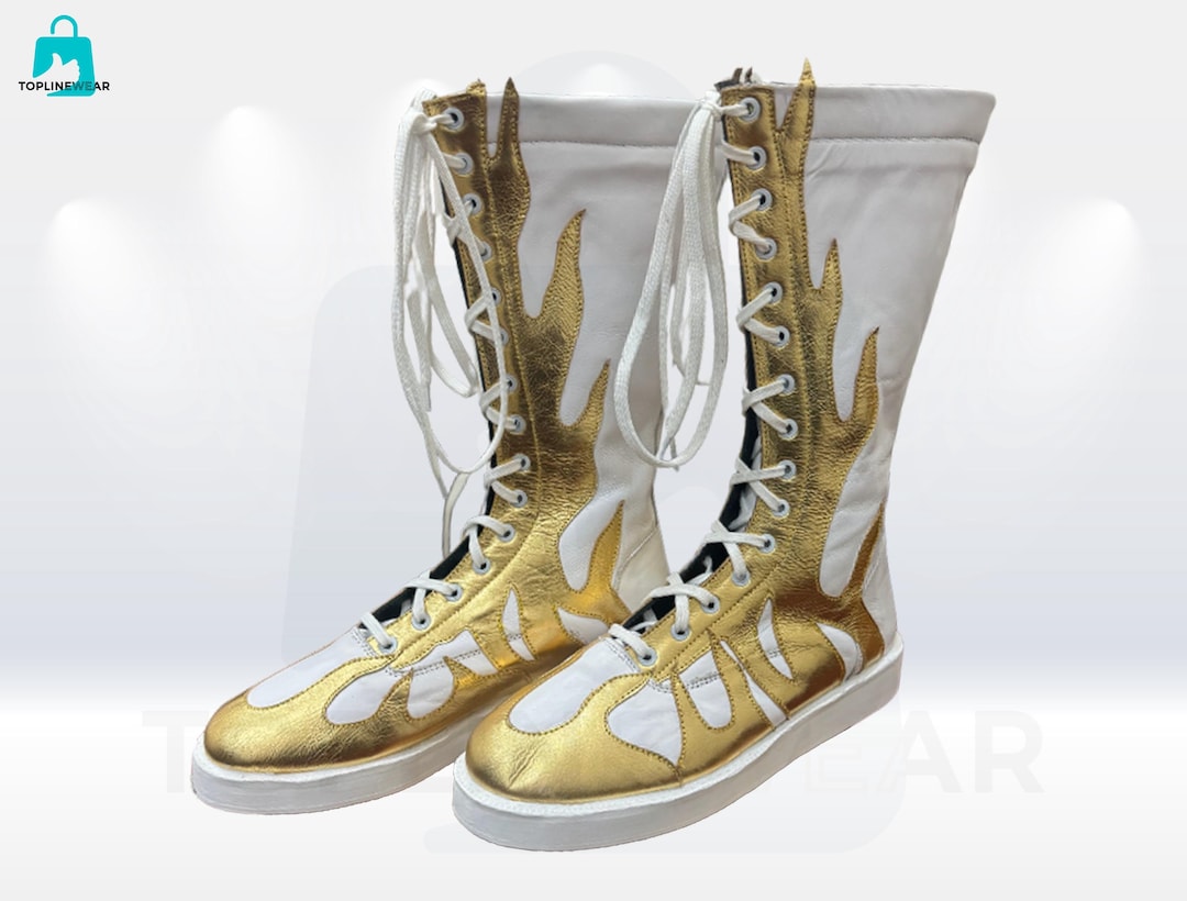 Men Women Wrestling Boots, Tall Boots With Rubber Sole, Pro Wrestling ...