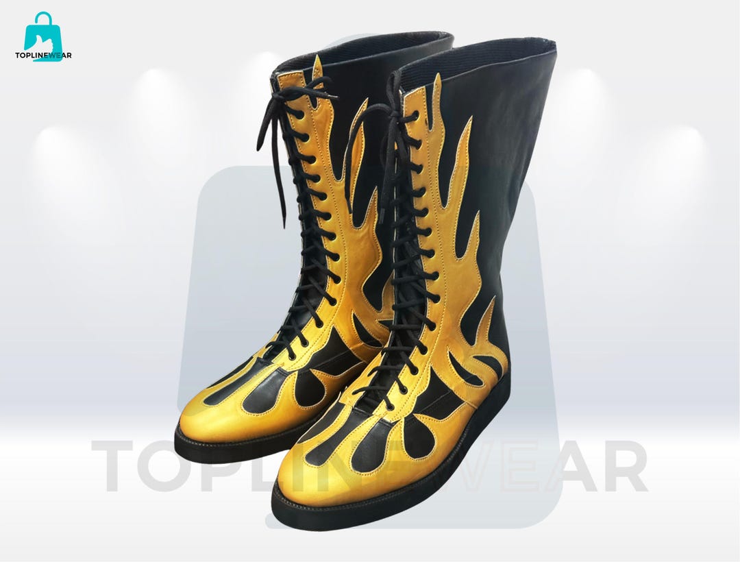Men Women Wrestling Boots, Goatskin Leather Wrestling Boots, Custom ...