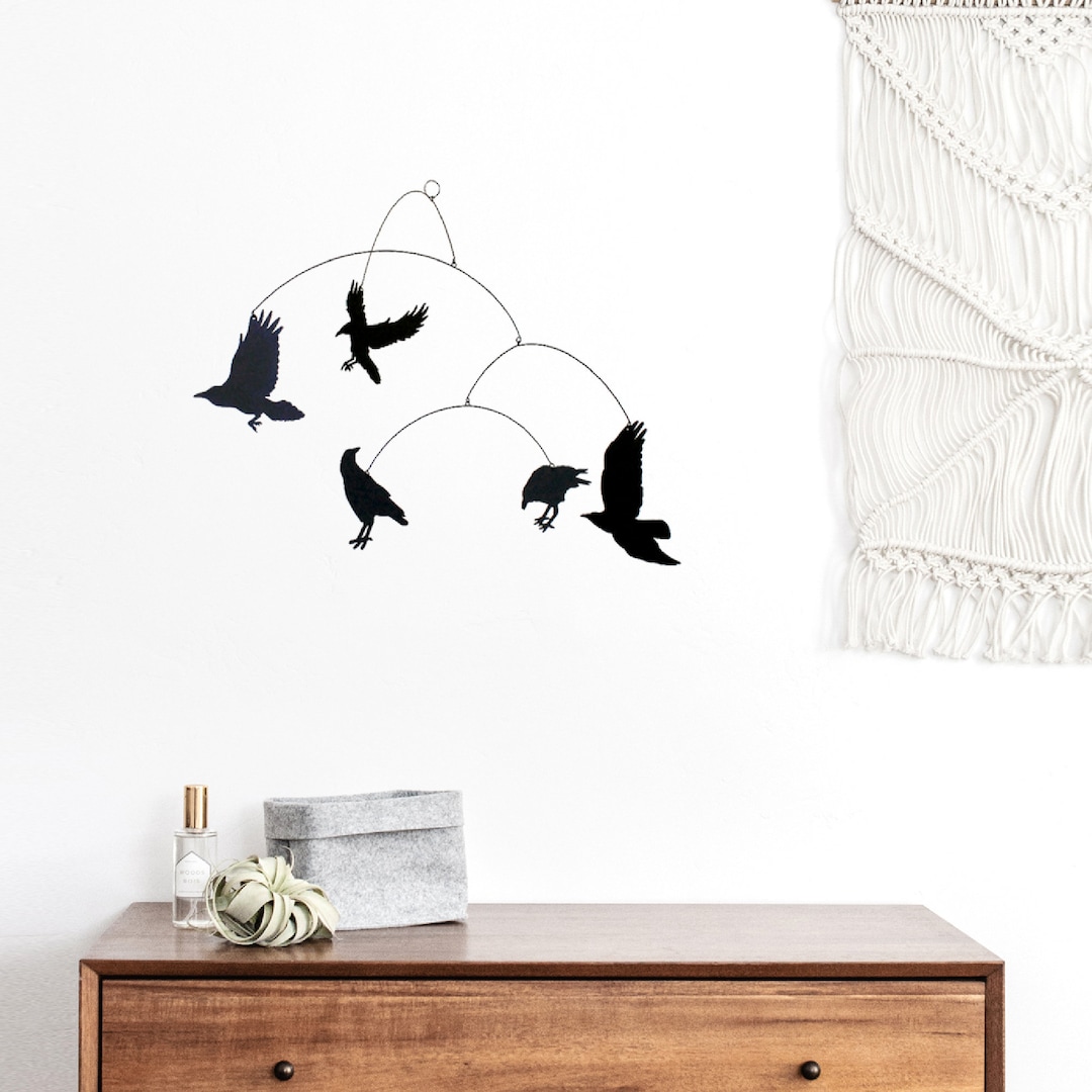 Hanging Mobile | NEVERMORE! the RAVEN Mobile - Etsy