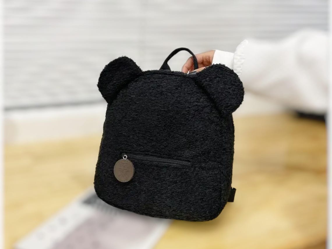 Personalized Hand-embroidered Teddy Bear Backpack Custom Name Portable ...