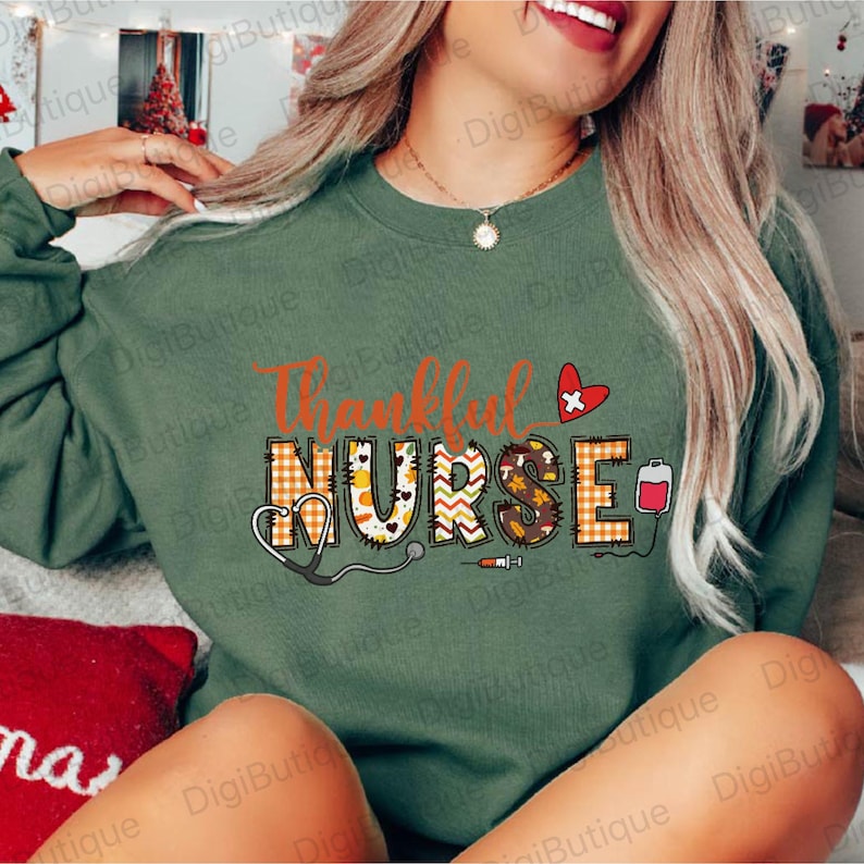 Nurse Fall Png, Thankful Nurse PNG, Autumn Png, Fall PNG, Thanksgiving ...