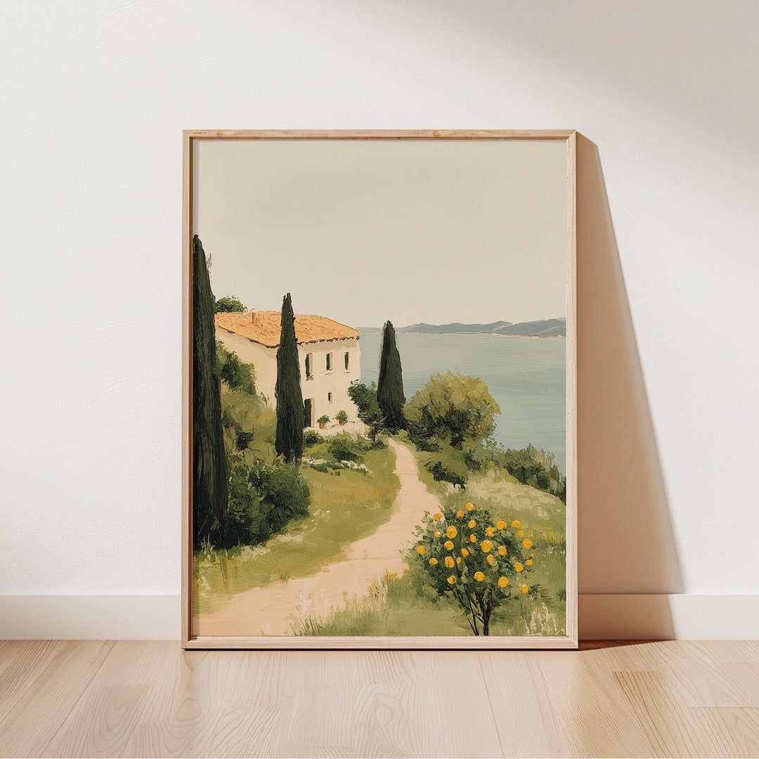 Italian Landscape Painting Print | Italy Country Wall Art | Tuscany ...