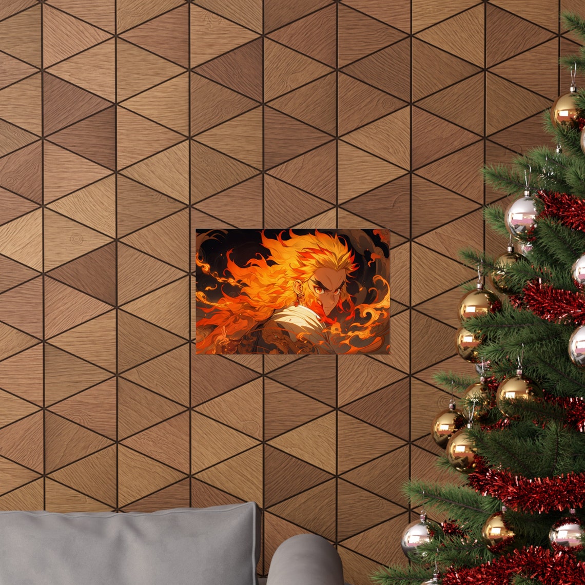 Kyojuro Rengoku Poster, Rengoku Poster, Demon Slayer Poster, Anime ...