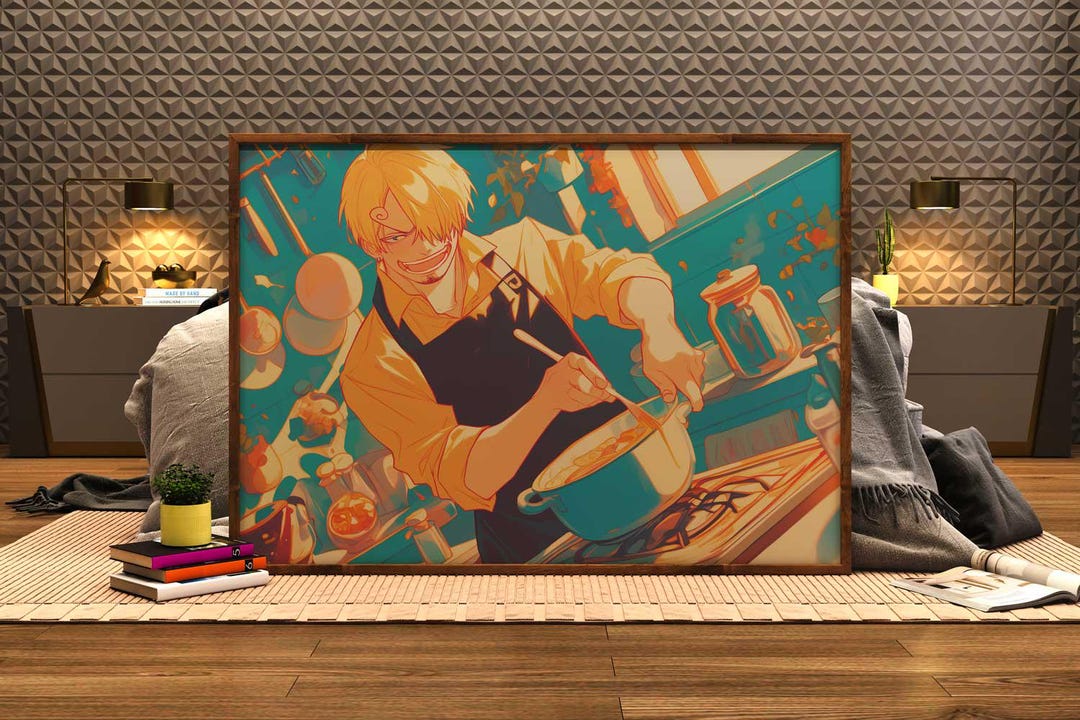 Sanji One Piece Poster, Horizontal Matte Anime Wall Art, Vinsmoke Sanji ...