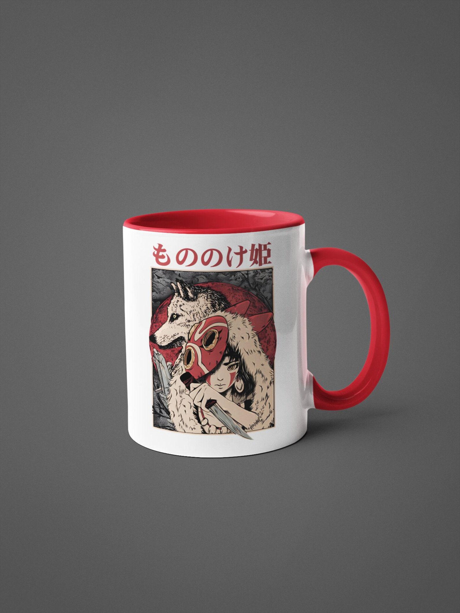 Vintage Princess Mononoke Washed Acid Ceramic Mug 11 Oz Mononoke Y2K ...