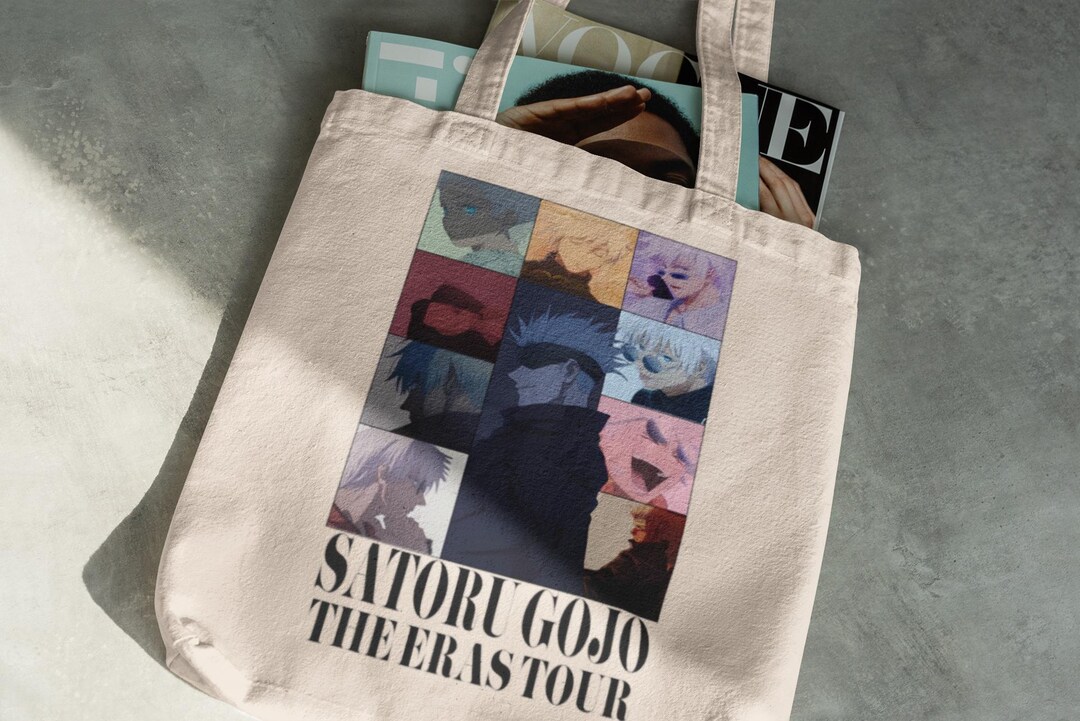 Satoru Gojo the Eras Tour Tote Bag | Cotton Canvas Tote Bag | Christmas ...