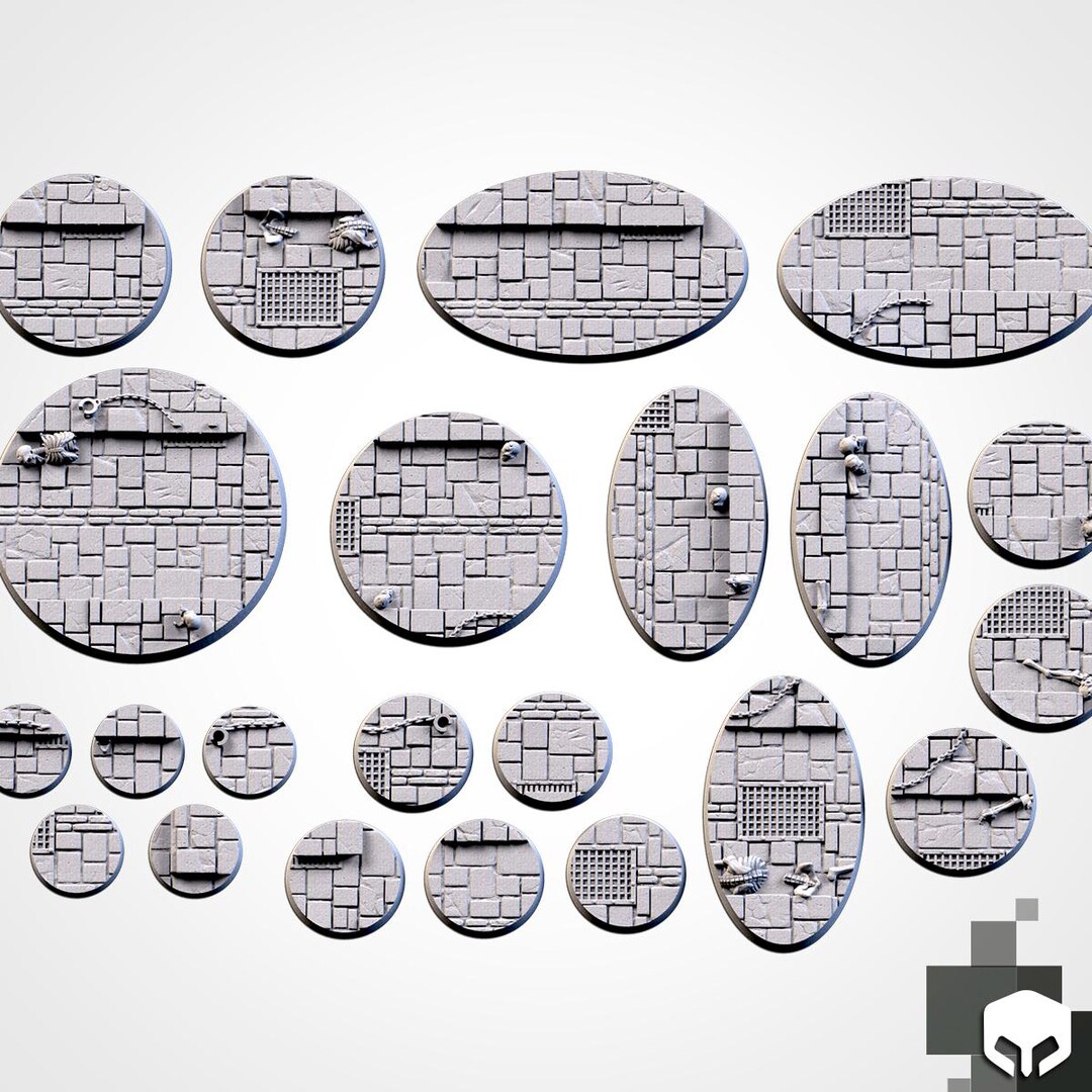 Medieval Dungeon Stone Style Resin Miniature / Figure Bases / Toppers ...