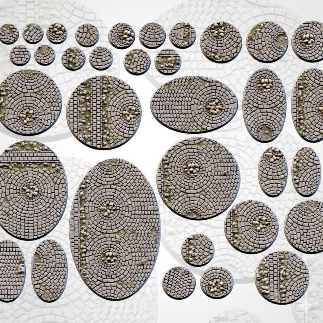 Medieval Stone Road Pavement Style Resin Miniature / Figure Bases ...