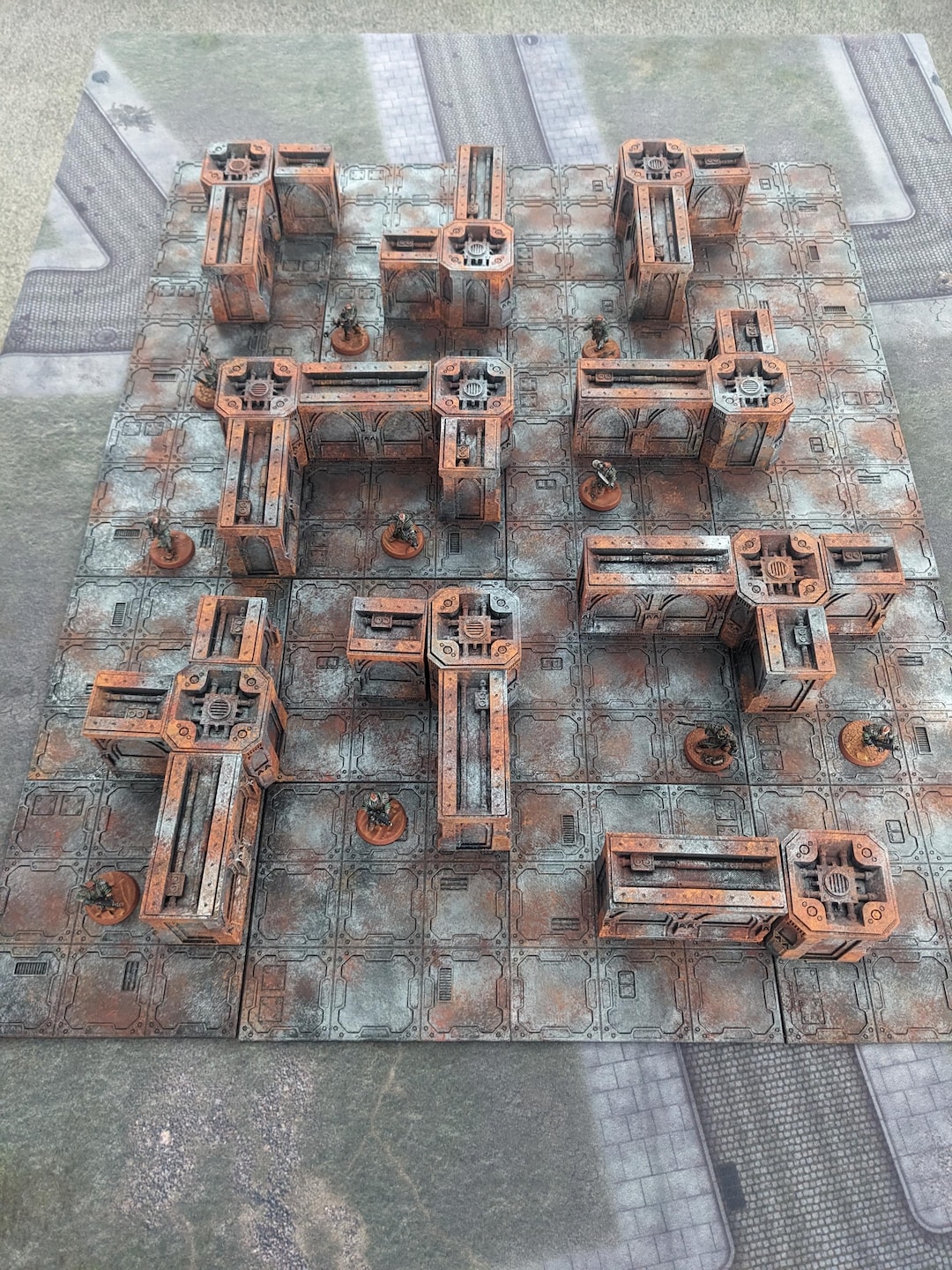 Suitable for Warhammer 40k Kill Team Necromunda Style Full Board Wargame Scifi Walls and Columns ...
