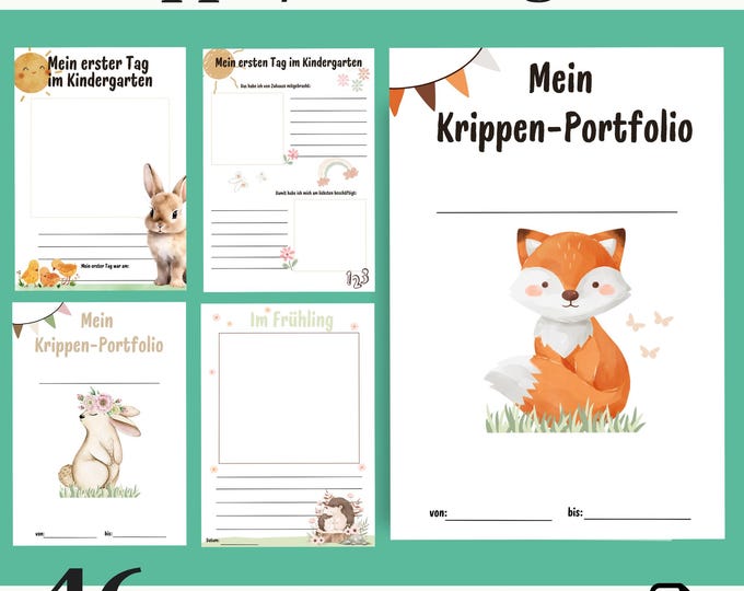 46 Kindergarten Portfolio Templates Animals | Kindergarten Portfolio ...