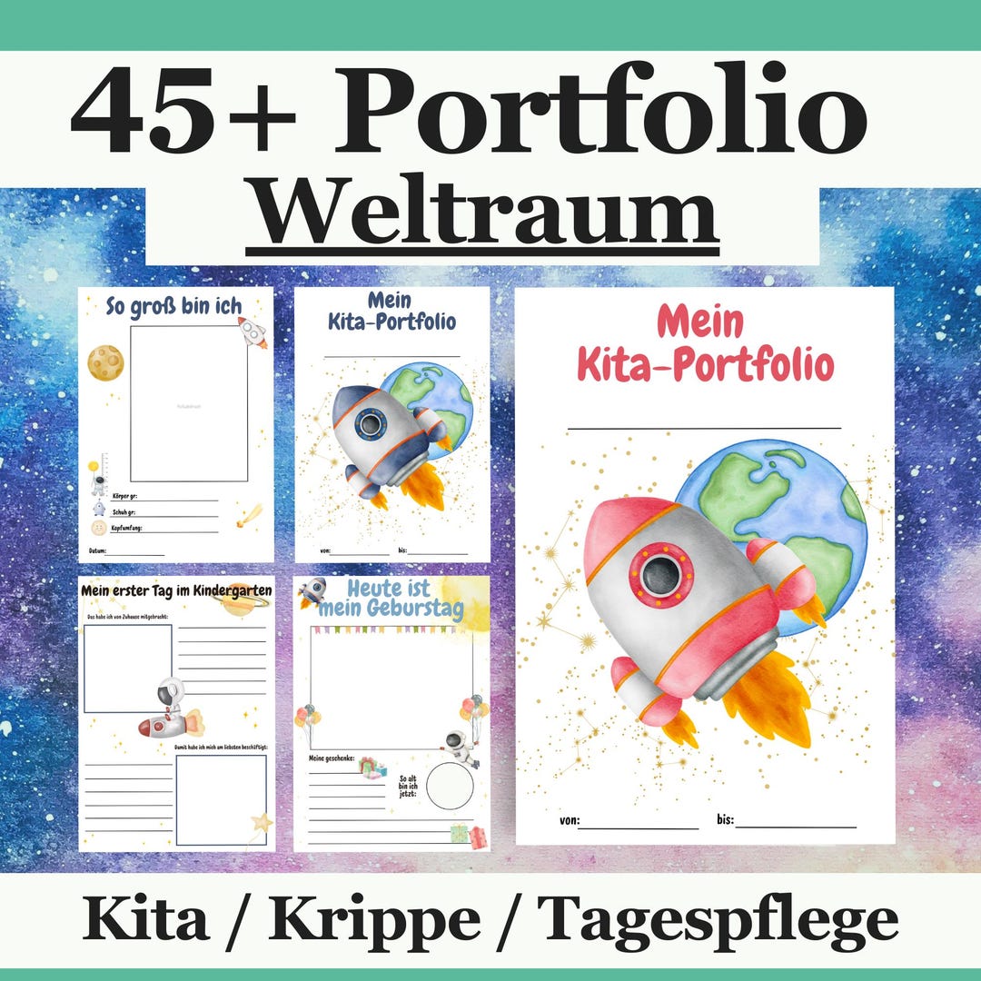 45space Portfolio Templates Kindergarten/crèche/daycare/childminder ...
