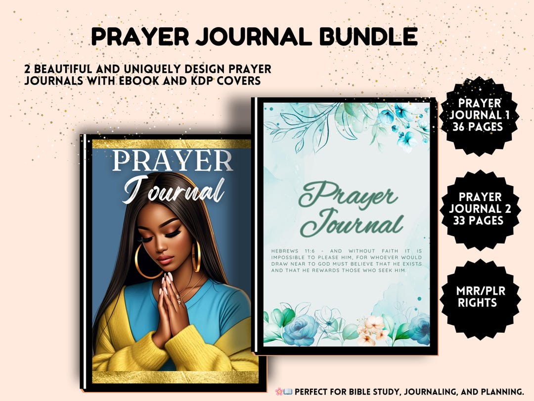 Prayer Journal Bundle | Bible Study Guide | KDP Interior & Printable ...