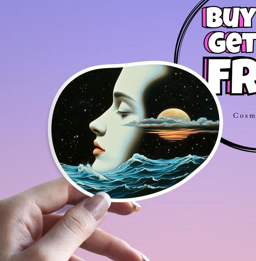 Space Dream Sticker: Starry Mindscape Waterproof Universe Sticker ...