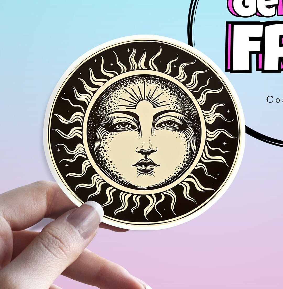 Solar Eclipse Sticker: Celestial Moon in Front of the Sun Waterproof ...