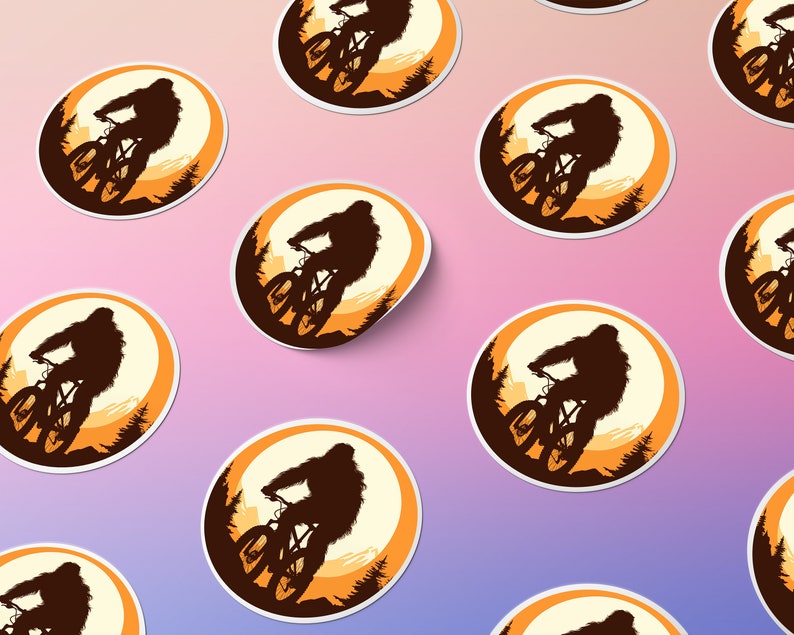 Bigfoot Sticker: Mountain Bike Sasquatch, Funny Bicycle Waterproof ...