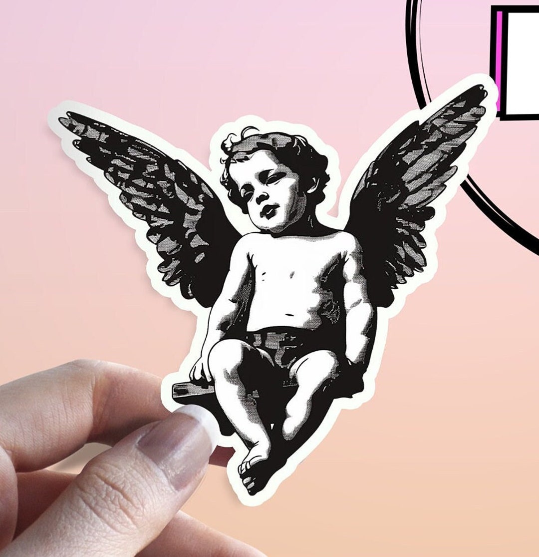 Angel Sticker: Cherub Classic Vintage Style Waterproof Angelic Sticker ...