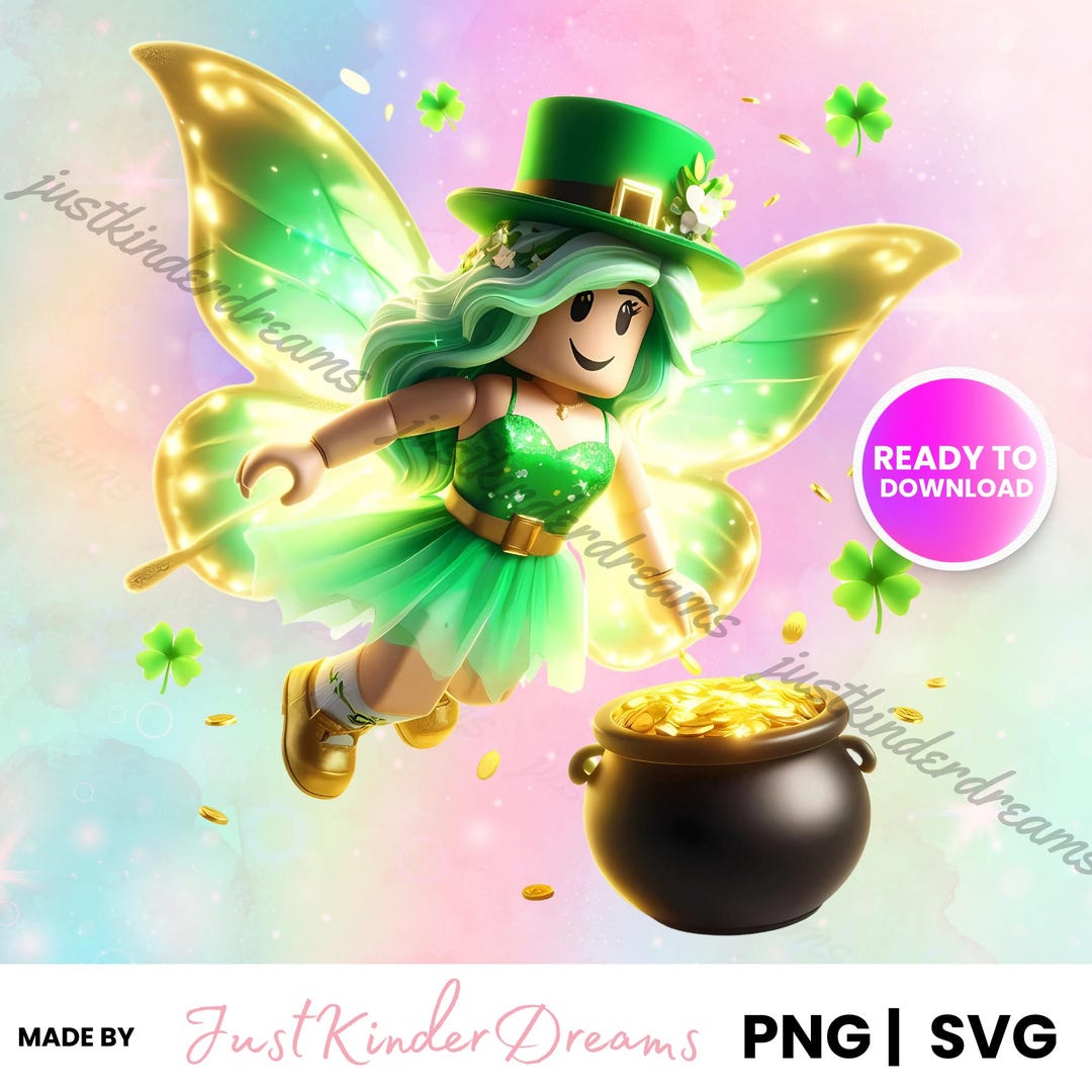 Green Roblox Png, Patricks Design, Roblox Lucky Png, Roblox Inspired St ...
