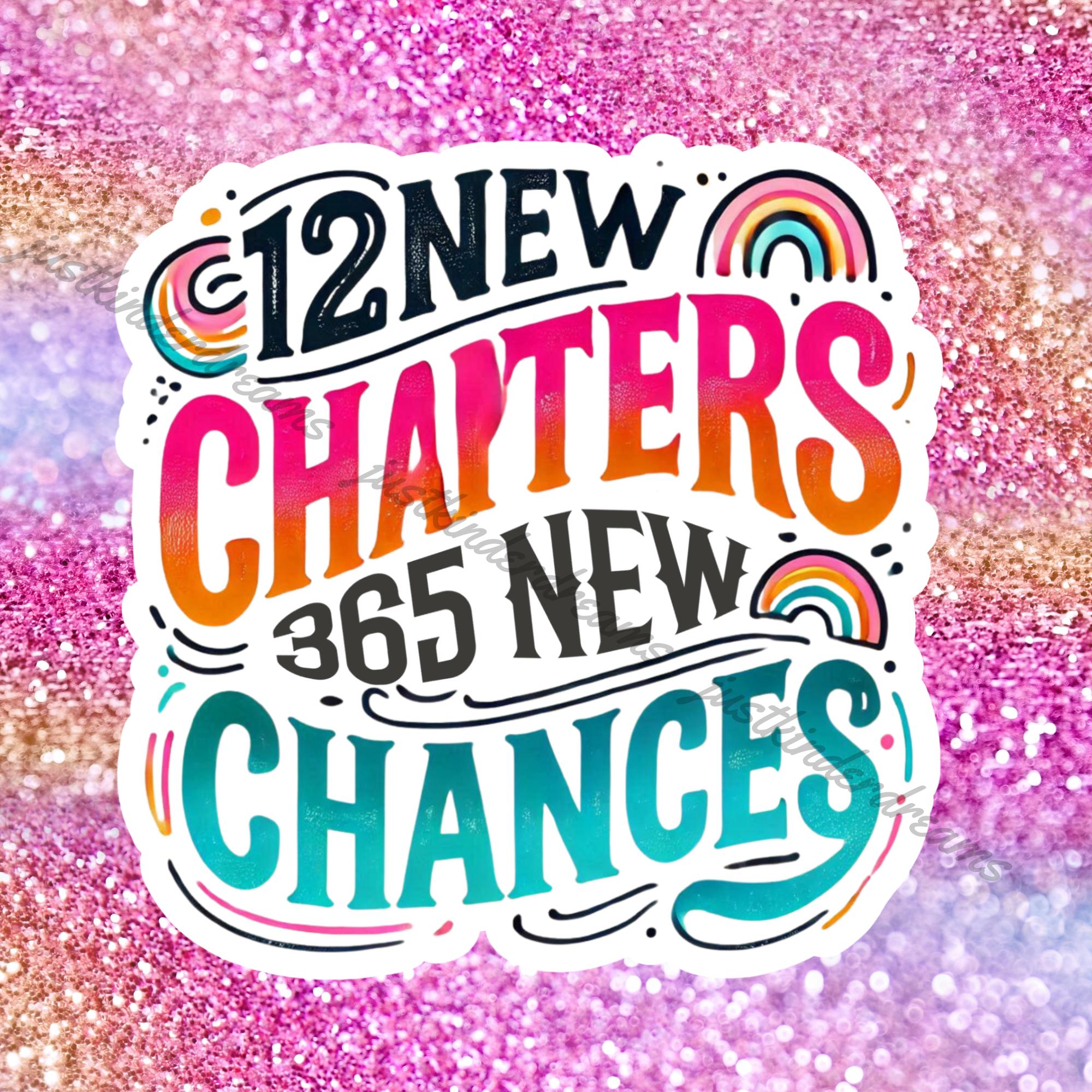 Happy New Year PNG 12 New Chapters 365 New Chances PNG Simple New Years ...