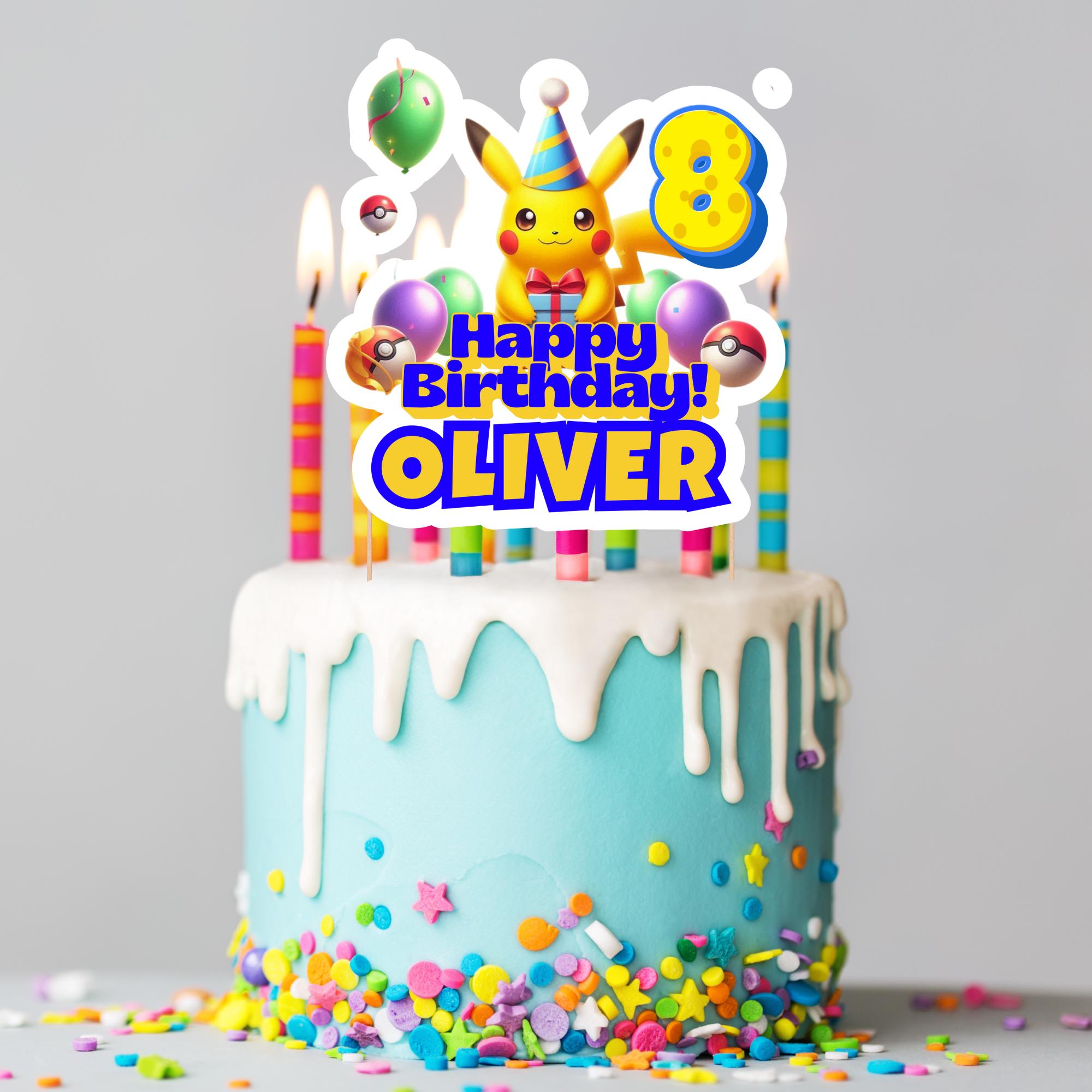 Pokemon Printable Cake Topper, Pokemon Cake Topper, Pikachu ...