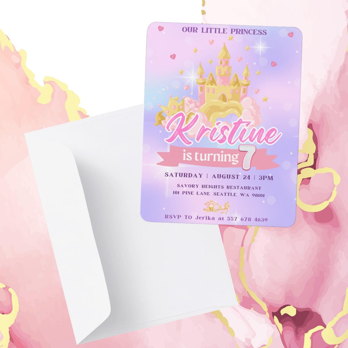 Editable Princess Fairytale Birthday Invitation, Fairytale Invitation ...