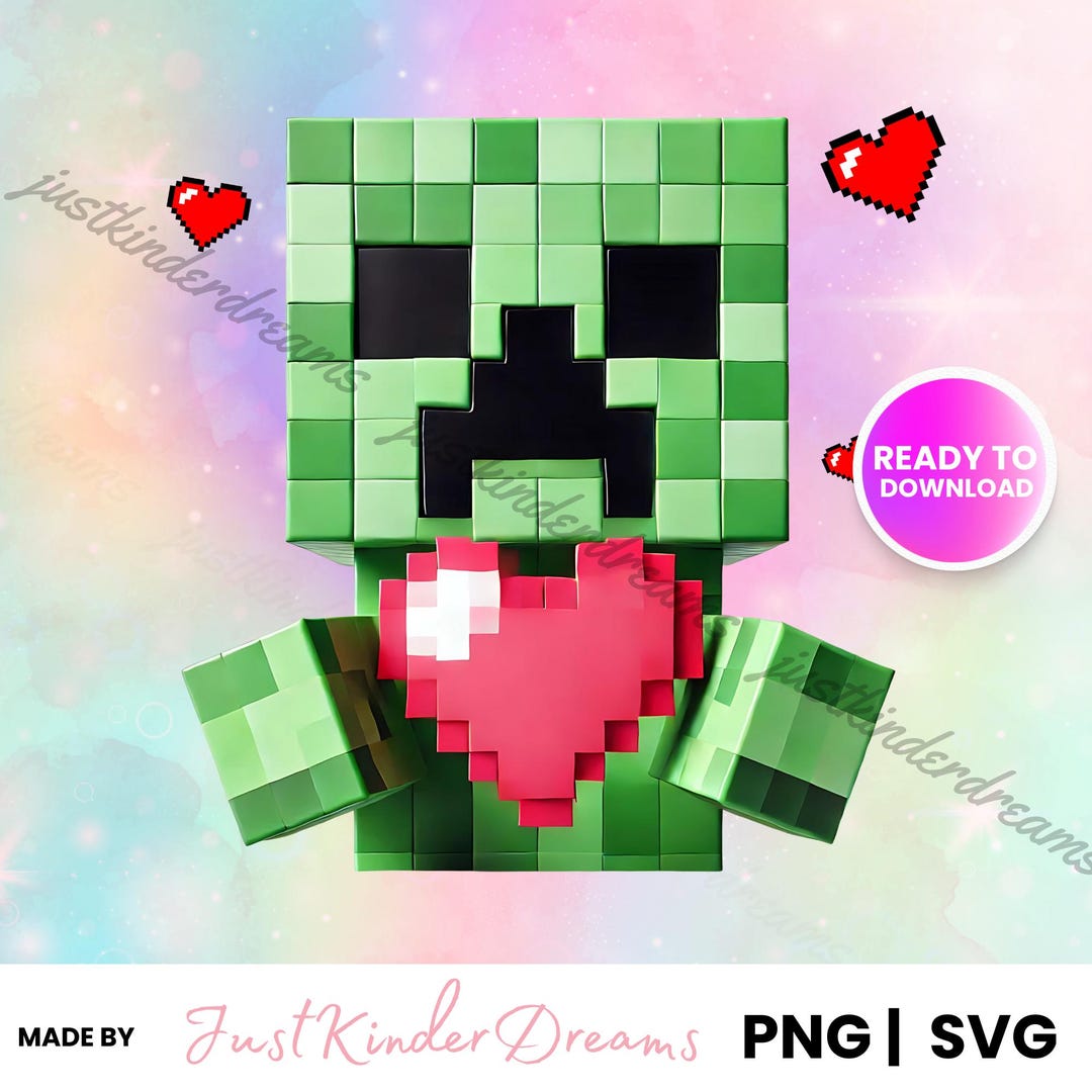Minecrafter Valentine,valentine Day Minecraft, Minecraft Clipart ...